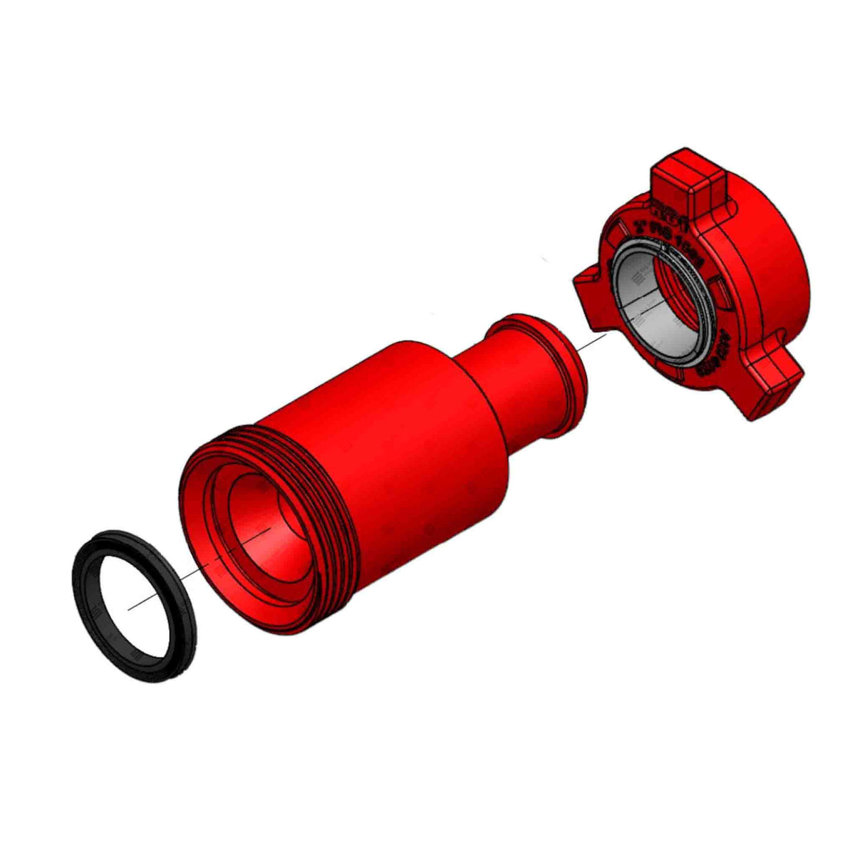 Crossover Union 3" Fig 1502 F X 2" Fig 1502 M X 10.80" Long DET Integr – Big Iron Flow Control ...