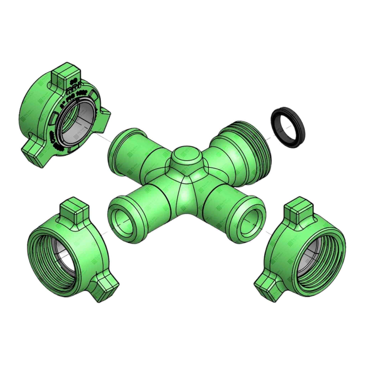 Cross 2" Fig 1502 Mmmf DET Integral 10000 Psi Sour Service – Big Iron ...