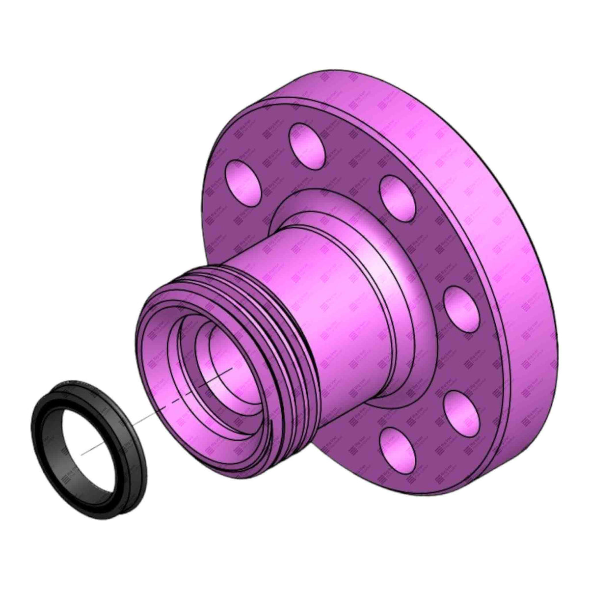 Flange Adapter 2" Class 1500 Rf X 2" Fig 1502 Female DET Integral 3,70 ...