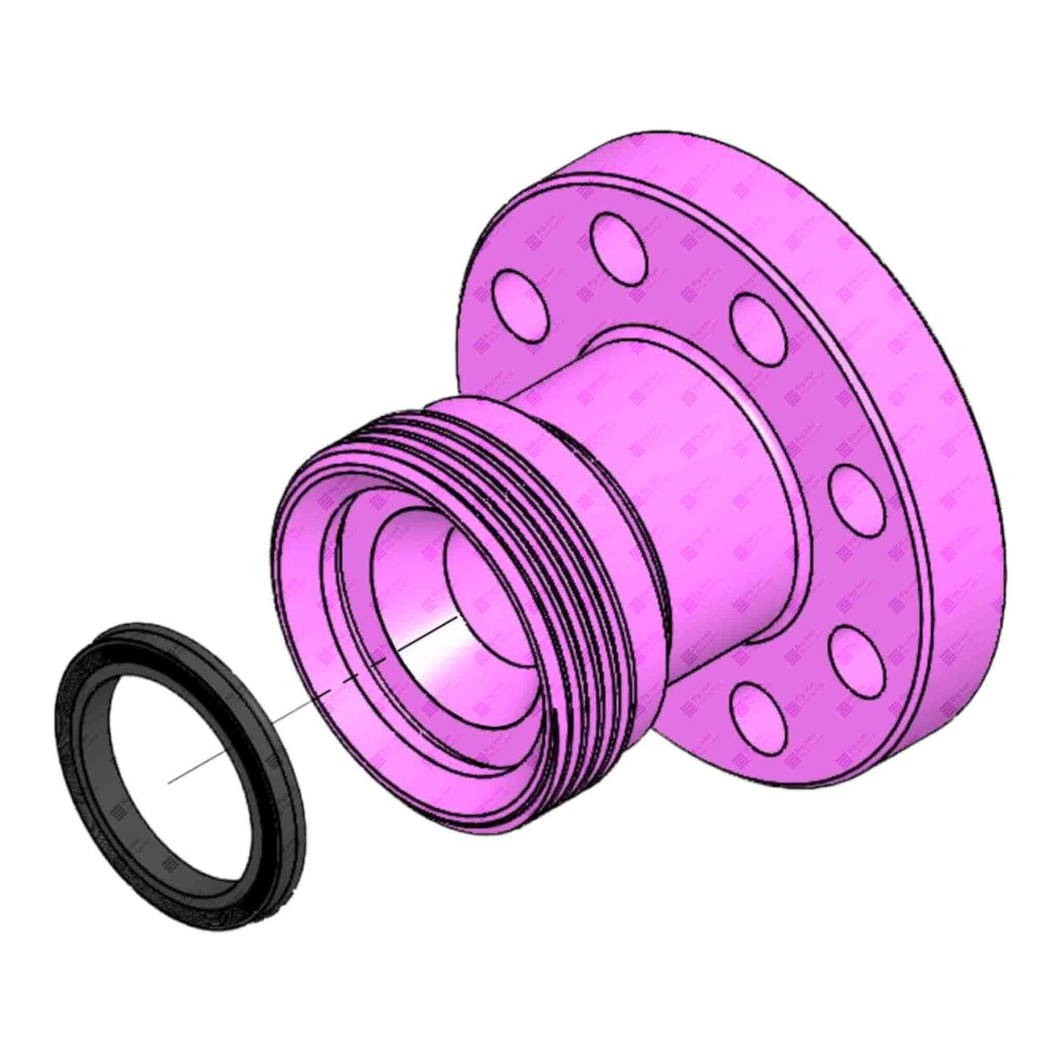 Flange Adapter, 2-1/16" 5M x 3" 1502 F, 5000 psi, Sour Service – Big ...