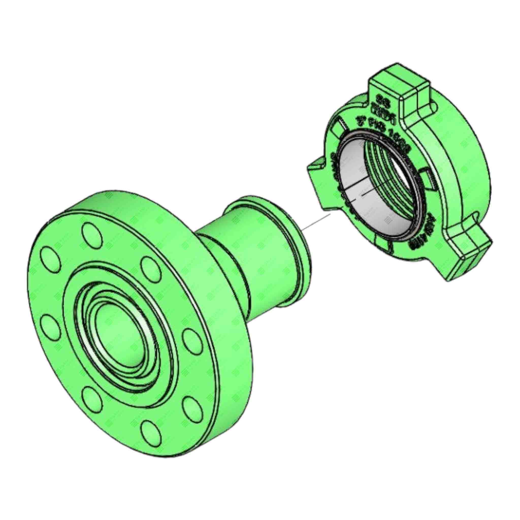 Flange Adapter Bx-154, 3-1/16” 10K X 3” 1502 Male 10000 Psi Nace – Big ...