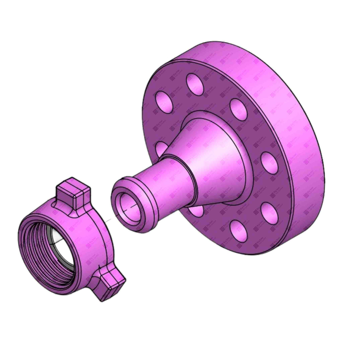 Flange Adapter, 3" 2500# RTJ x 2" 1502 M, 6170 psi, Sour Service – Big ...