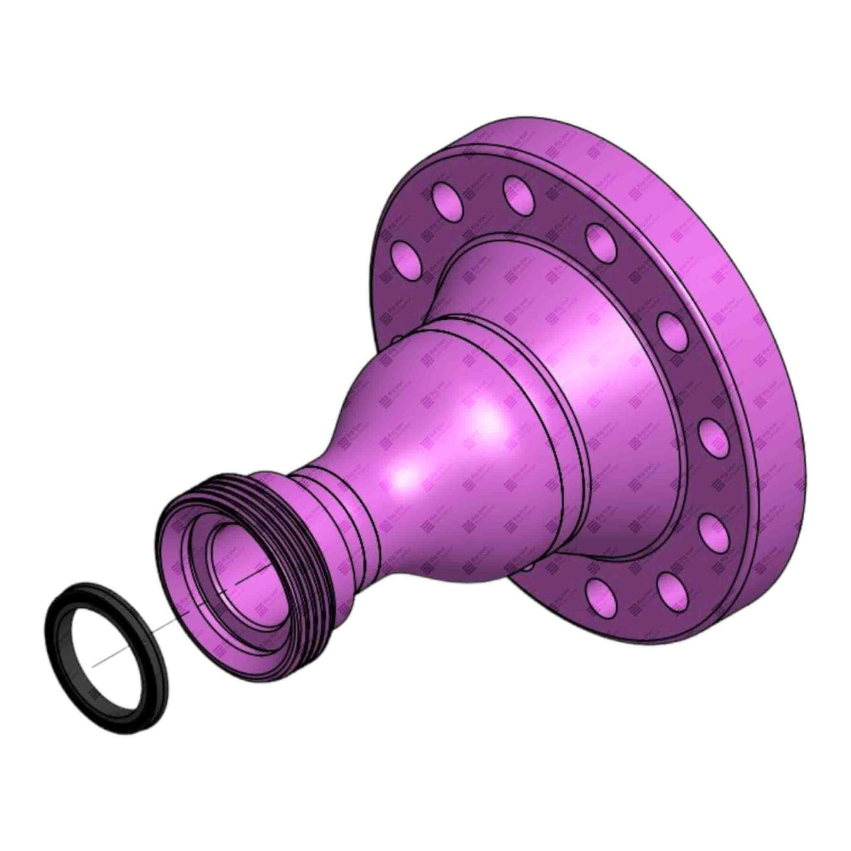 Flange Adapter 6" Class 600 Rf Asme B16.5 X 3" Fig 1502 Female XH BW 1 ...