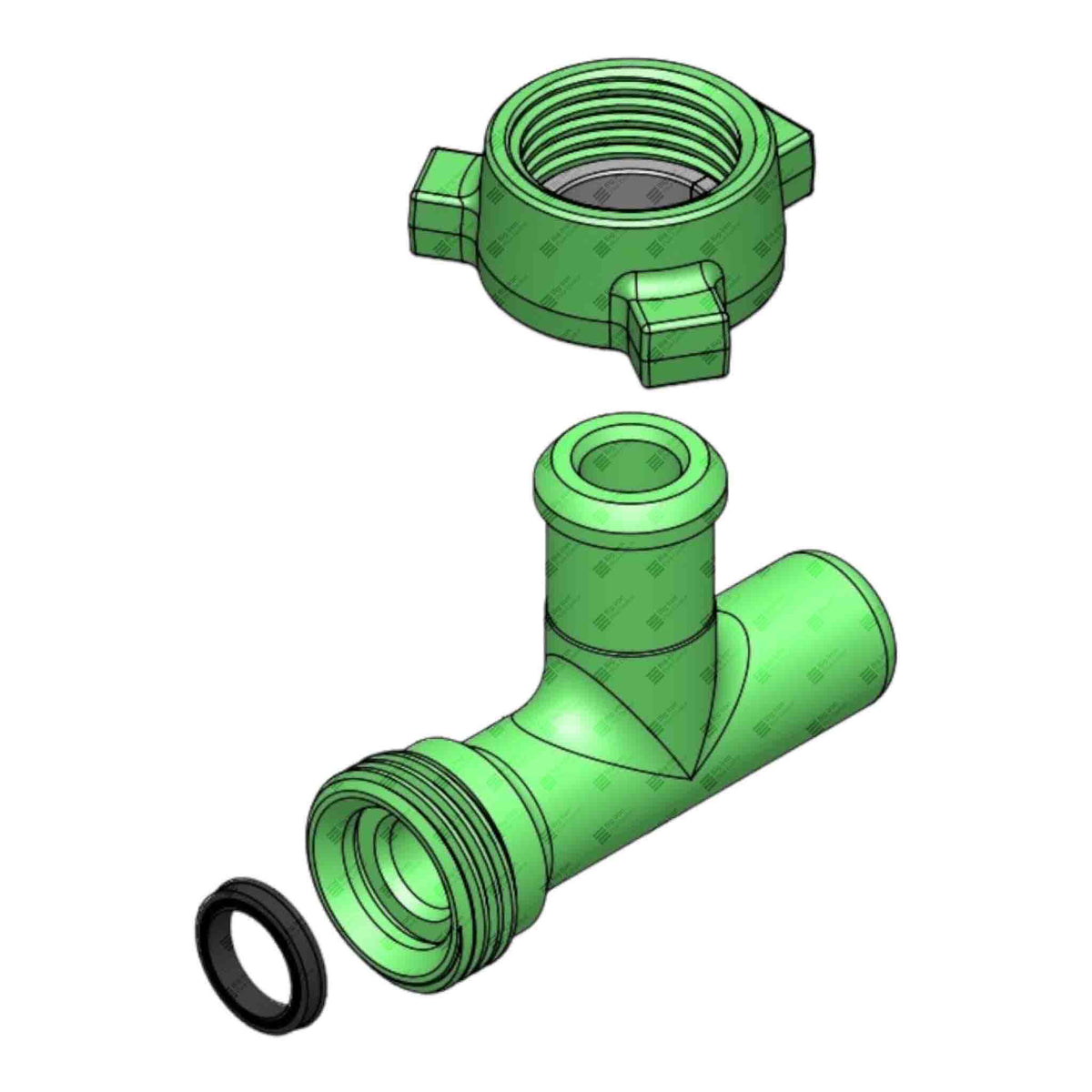 Elbow, Cushion, 2" 1502 MxF, Integral, 0.5" NPT Tap, 10000 psi, Sour S ...