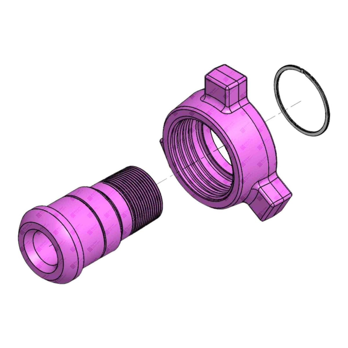 Crossover Union, 2" 602 M x 2-3/8" EUE M, – Big Iron Flow Control