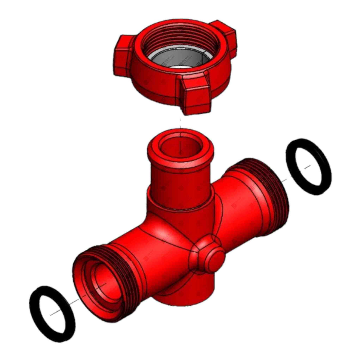 Tee, 3" 1502 FxFxM x Cushion, 15000 psi, STD Service – Big Iron Flow ...
