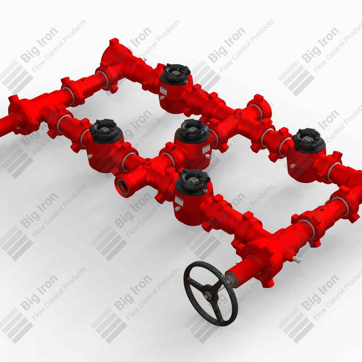 Choke Manifold, 3” 602, 5x Manual Plug Valve, 2x Adj, 2x Pos, 6000 psi ...